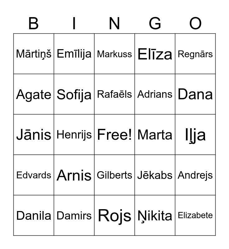 Vasaras BINGO! Bingo Card