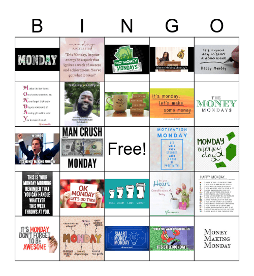 $$Money Makin Monday$$ Bingo Card