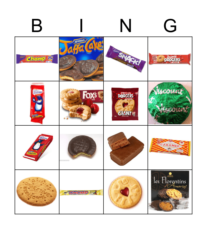 Biscuit Bingo Card