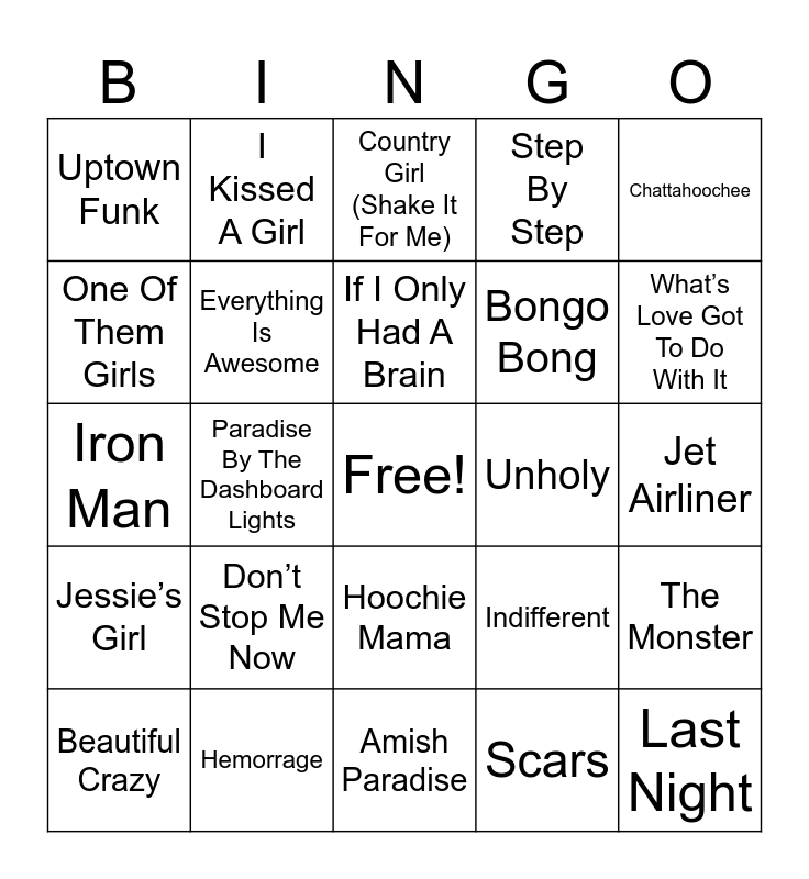Regulars Choice Aug 2025 Bingo Card