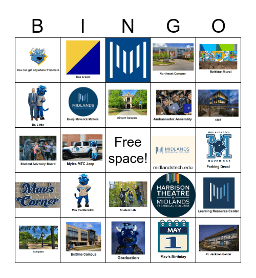 New Student Orientation Bingo Card
