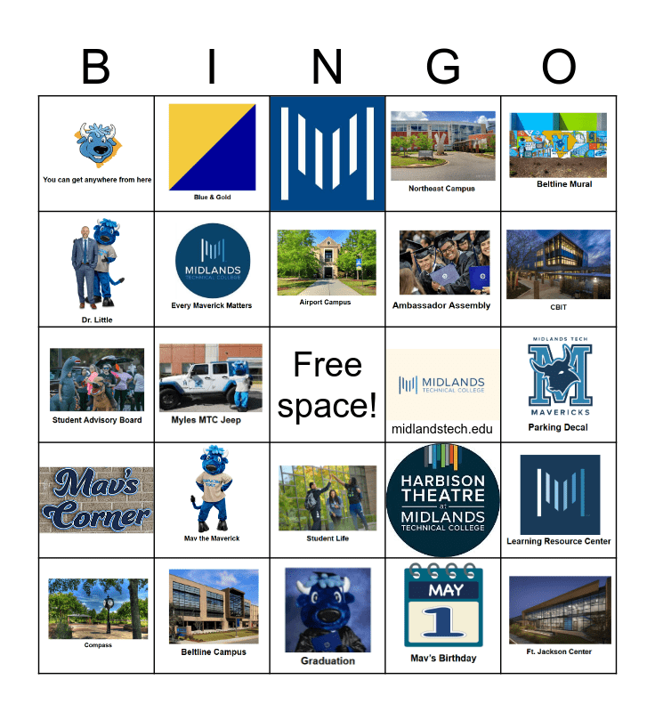 New Student Orientation Bingo Card
