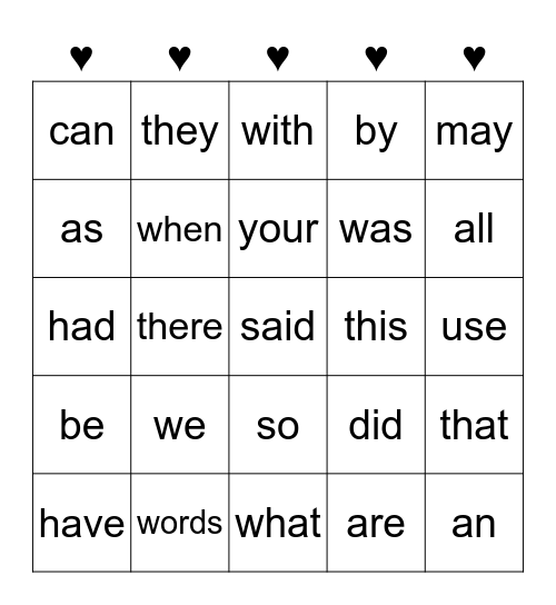 anna anna bo banna Bingo Card