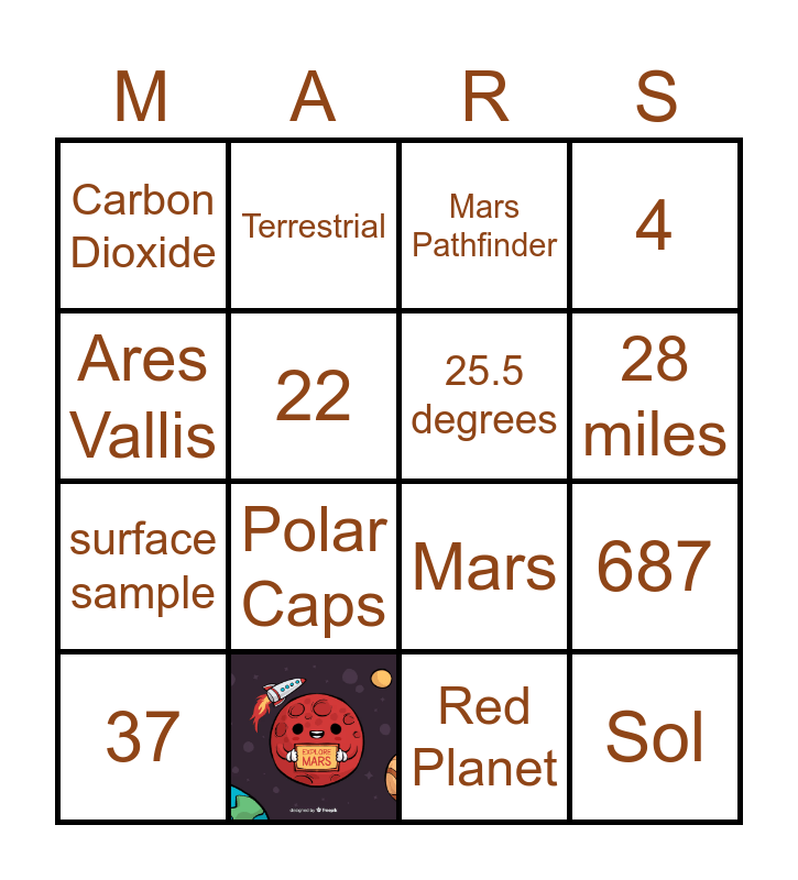 MARS BINGO Card