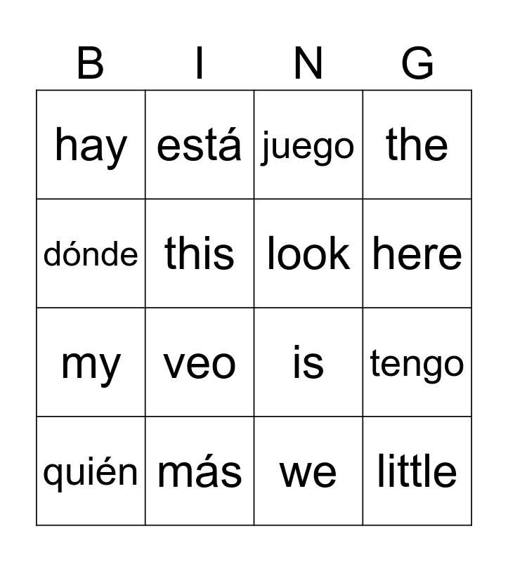 Smart Start Week 2 Bingo Card