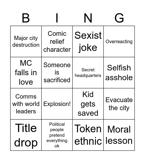 The Core Bingo Card
