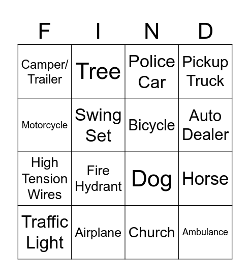 Auto Bingo Card