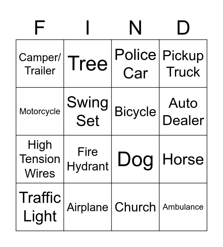 Auto Bingo Card