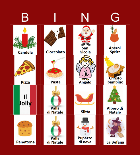 Buon Natale Bingo Card