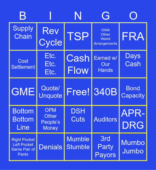 Johnology Bingo Card