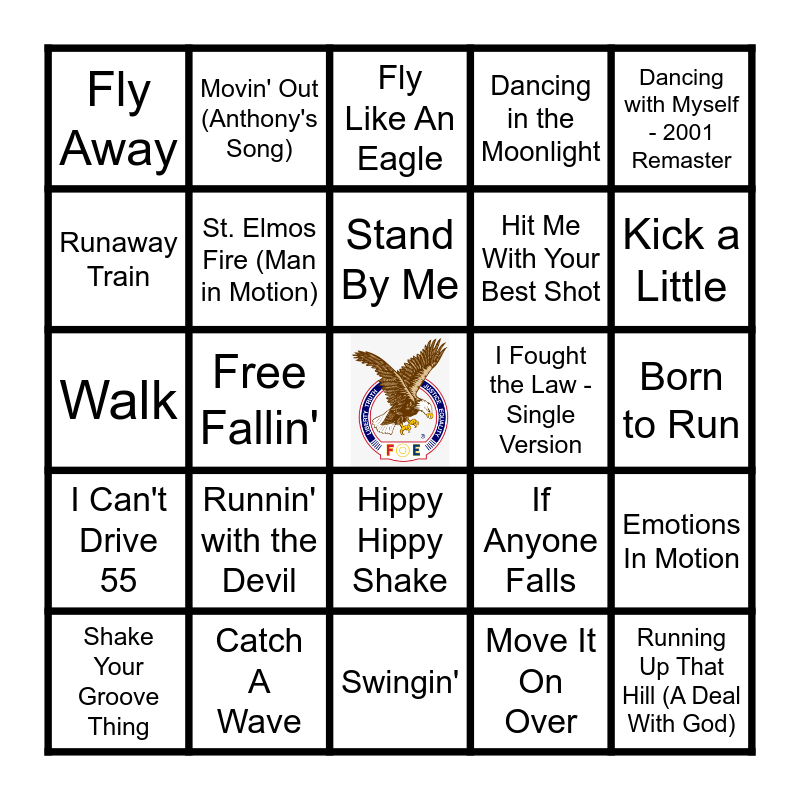 MOTION Bingo Card