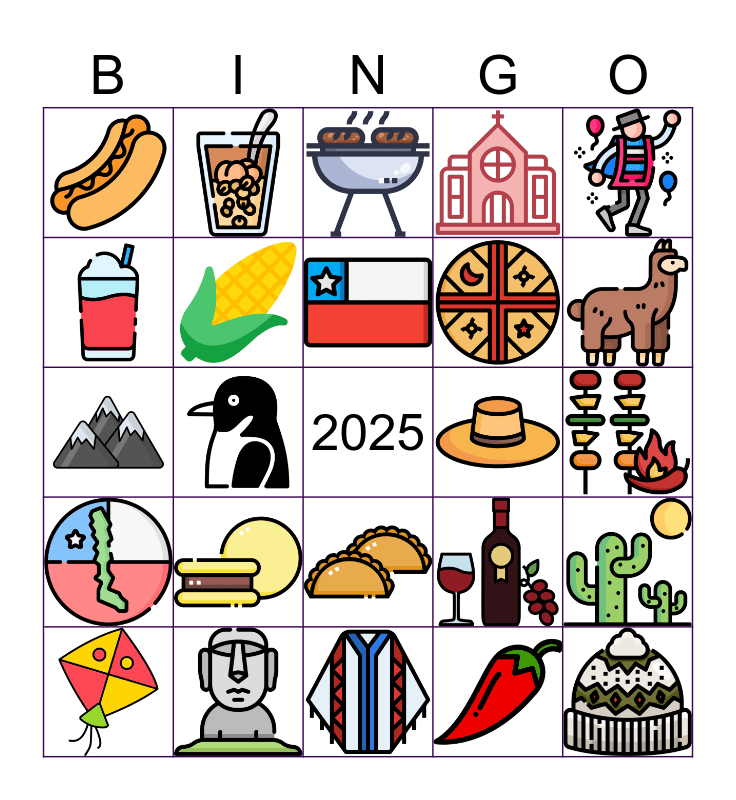 Fiestas Patrias Bingo Card