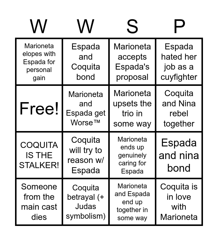 WWSP EPS 5-8 THEORIES Bingo Card