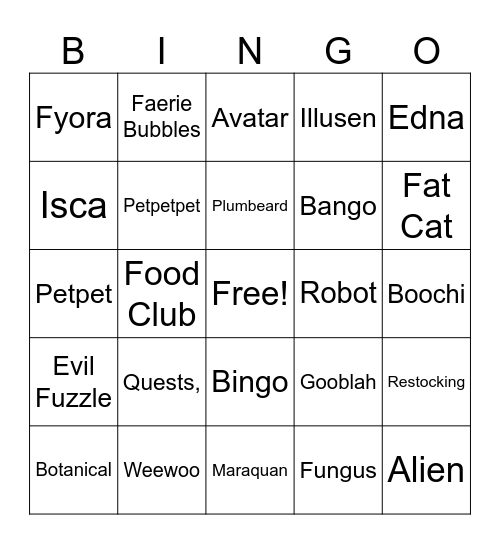 INSOMNIA BINGO BANGO Bingo Card