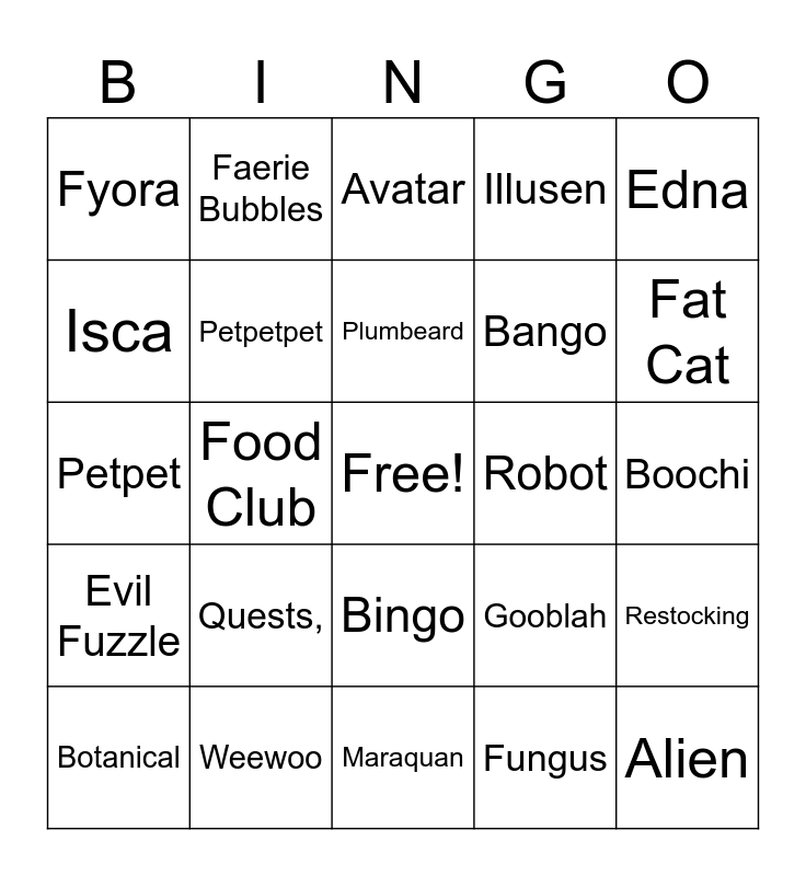 INSOMNIA BINGO BANGO Bingo Card