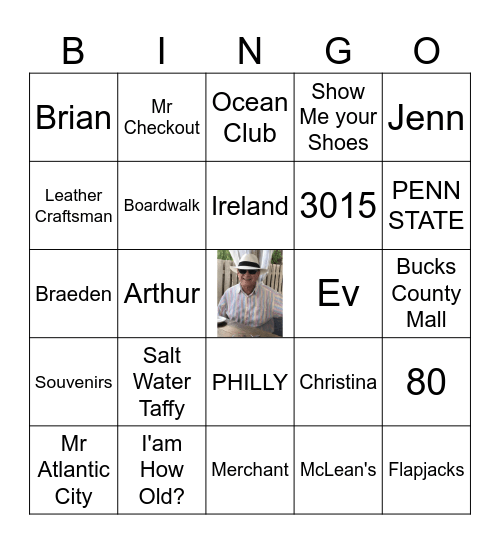 Jim 80th Bingo Card