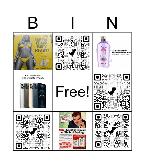 Honest ads bingo Card