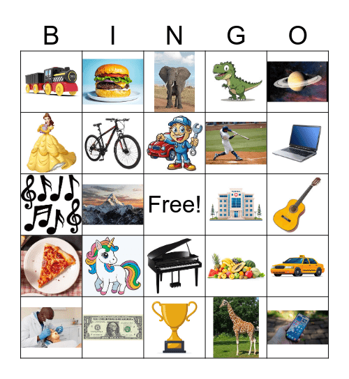 Spanish Cognates Bingo Card