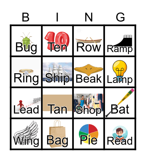 Minimal Pairs Bingo! Bingo Card