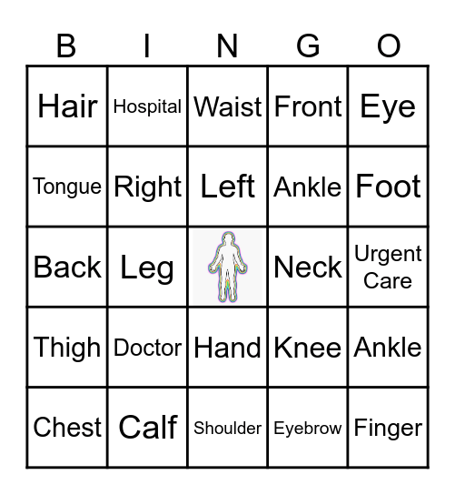 Human Body Bingo Card