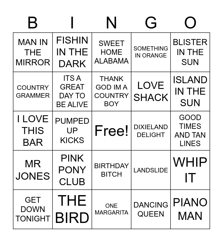 ANITRA TURNS 50!! Bingo Card
