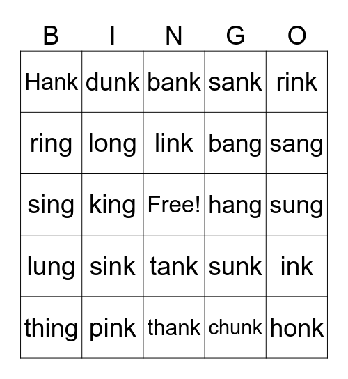 Step 2.1 Bingo Card