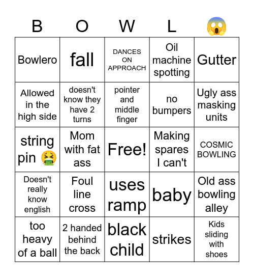 Kids Bowling Bingo Card Kids Bowling Bingo Card