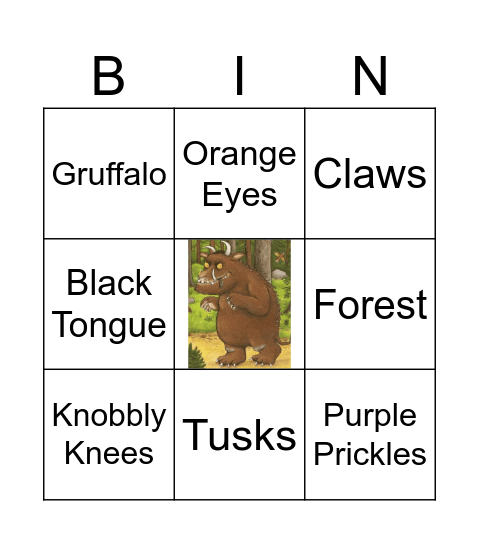 Bingo "The Gruffalo" Bingo Card