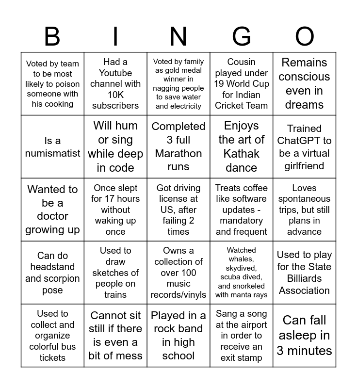 Appreciation Dab Bingo Card