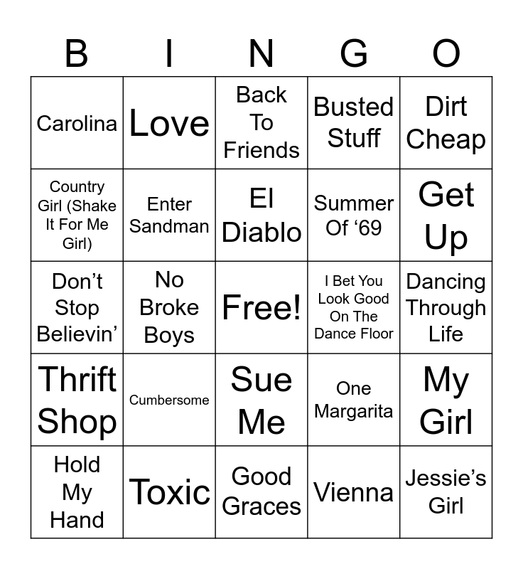 Regulars Choice September 25 Bingo Card