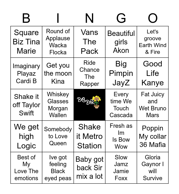 Beats And Bingo Card