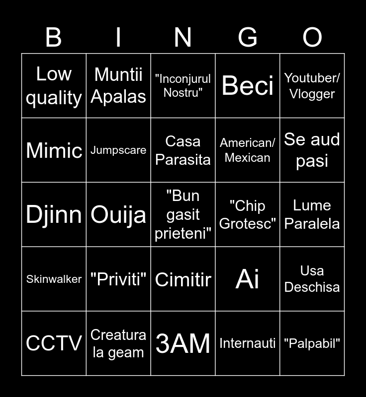 Paul Dadrian Bingo Card
