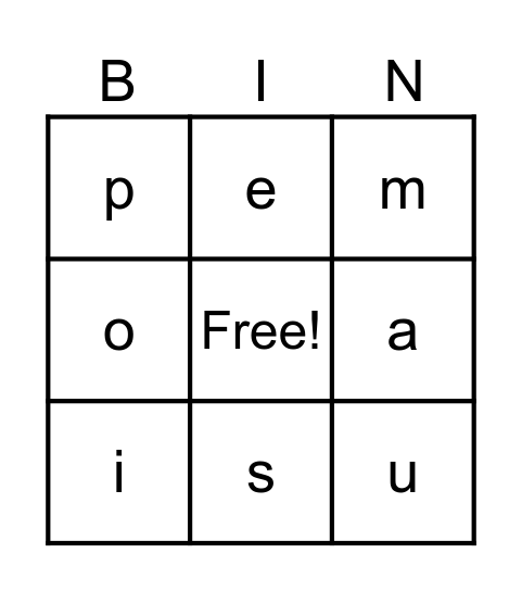 El alfabeto Bingo Card