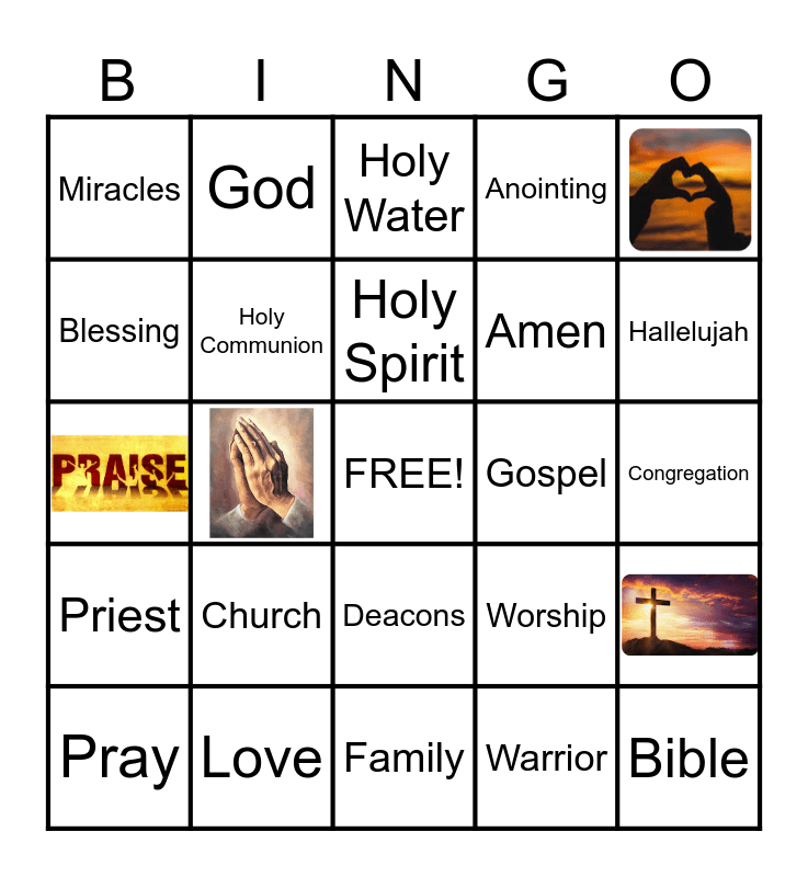 Church Bingo Card
