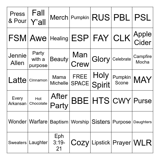 WOMAN BINGO 2025 Bingo Card