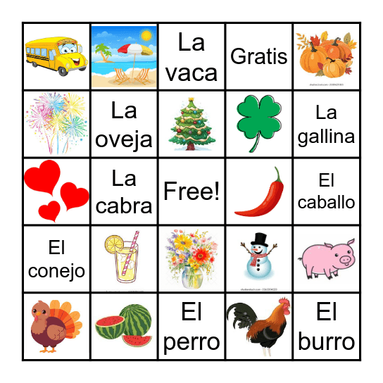 Lotería Bingo Card
