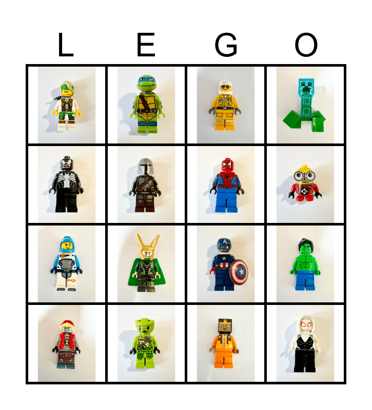 Bingo LEGO Bingo Card
