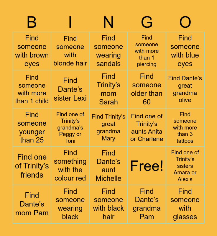 Roaming Bingo Patch Bingo Card
