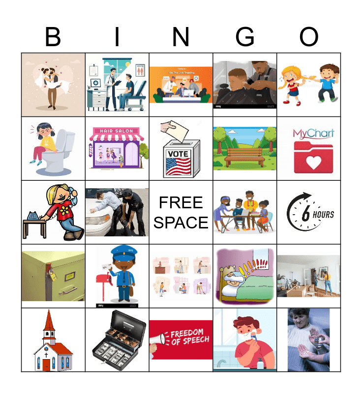 RIGHTS Bingo Card