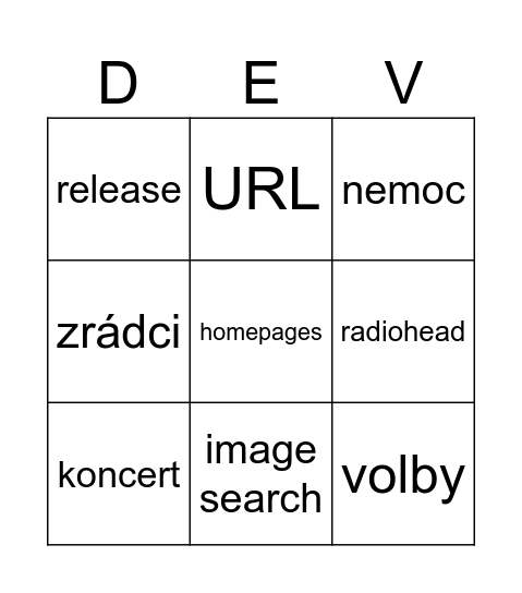 retro bingo card Bingo Card