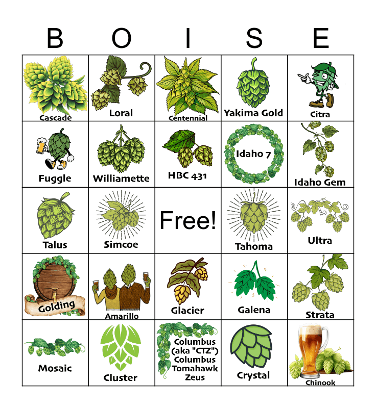 Hop Bingo Card