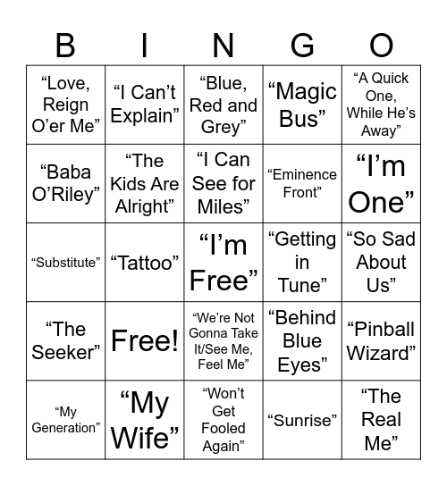 Bingo Wizard Bingo Card