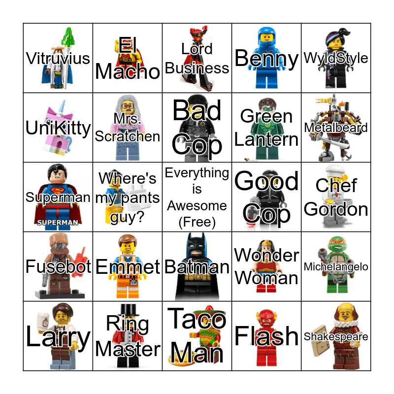 LEGO BINGO Card
