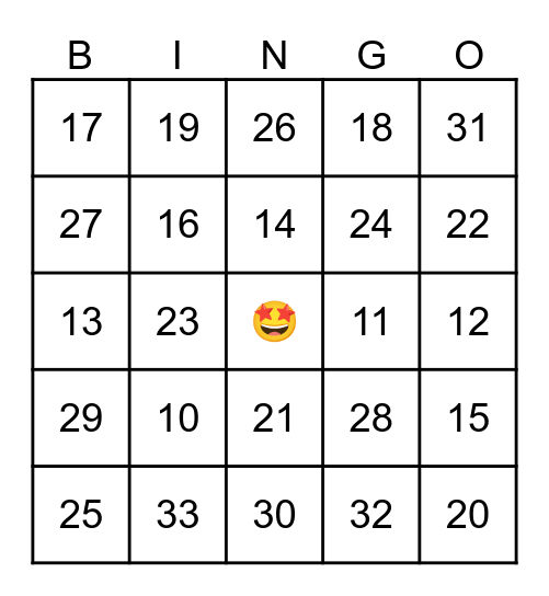 What comes after...? (9-32) Bingo Card