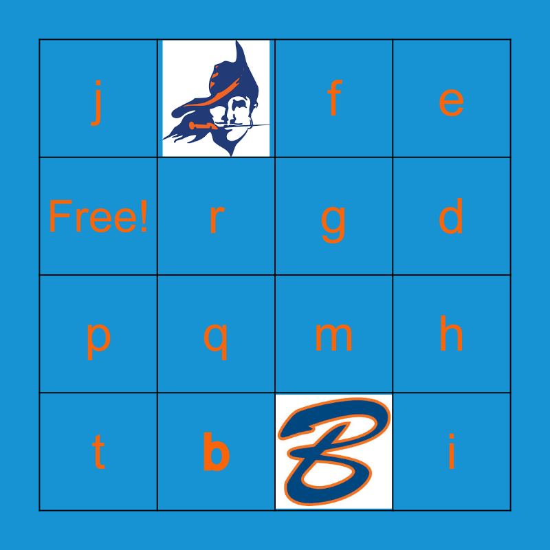 Buccaneer Bingo Card