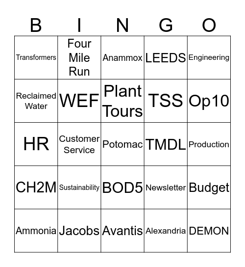 Chili Cook Off Bingo Card