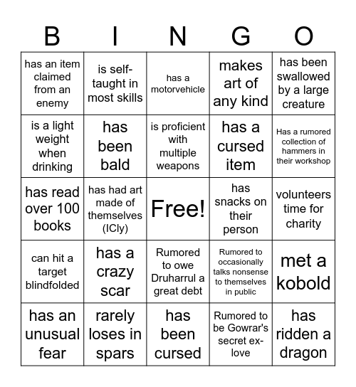 Social Bingo Night Bingo Card