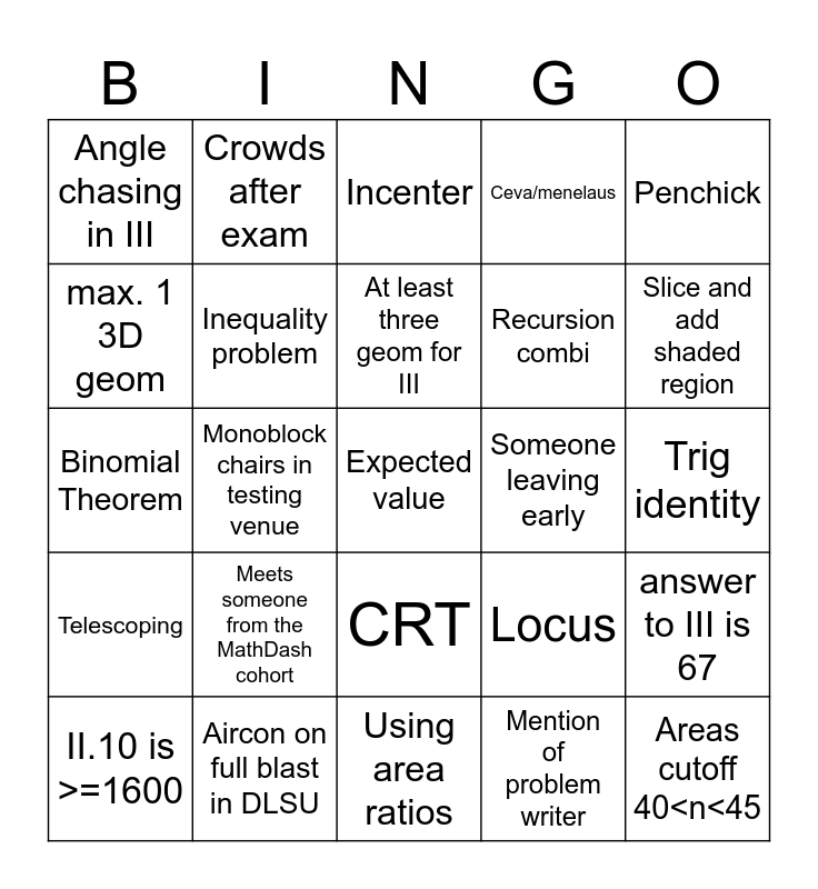PMO 28 Predictions Bingo - Ethan Ngo Bingo Card