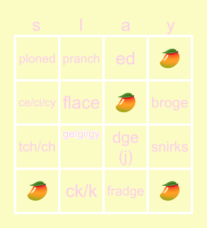 *Amelie’s Amazing! * Bingo Card