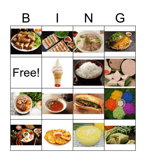 Vietnamese Cuisine Bingo Card